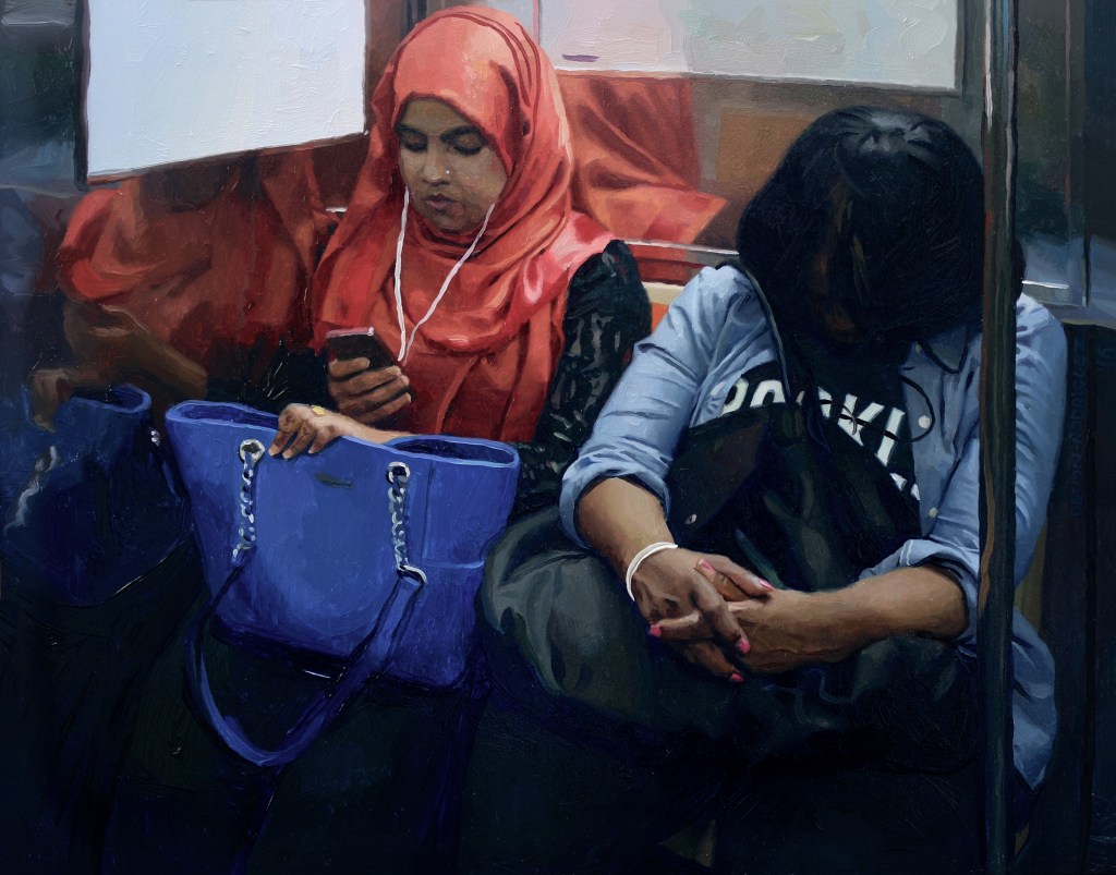 devon rodriguez’s paintings of commuters will change the way you see ...