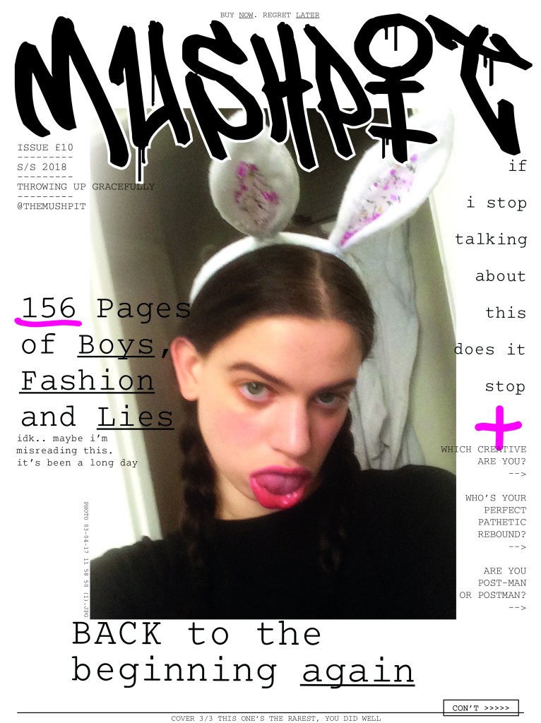 an ultra sneaky peek at your favourite zine, mushpit