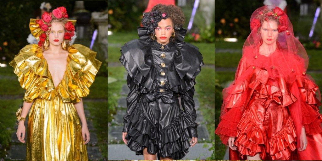 rodarte’s floral designs came alive in the rain