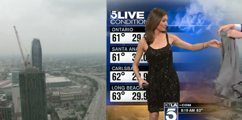 a reporter was told to cover up a “revealing” dress live on air