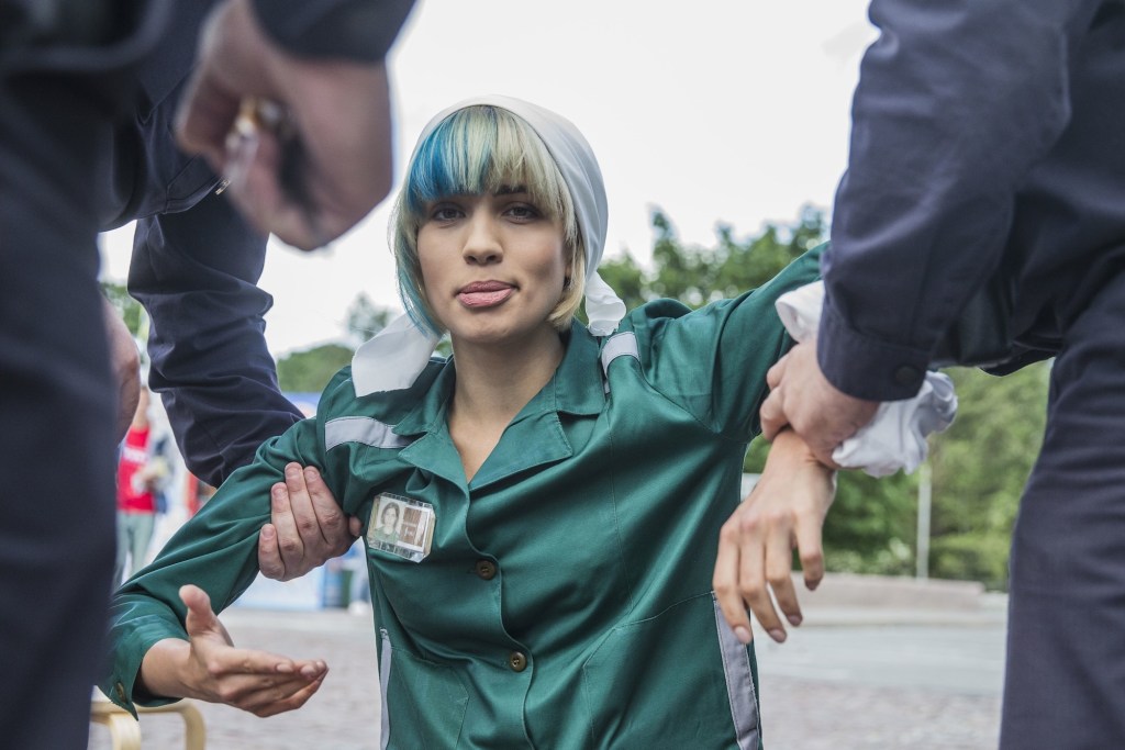 pussy riot’s nadya arrested for sewing machine protest