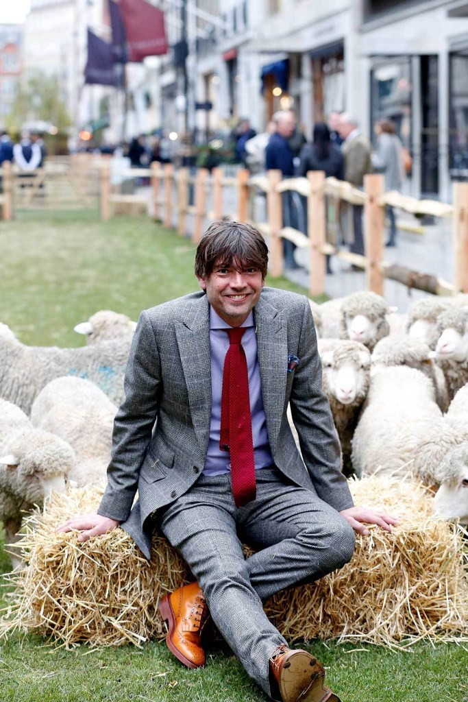 sheep (and alex james) take over savile row for wool week